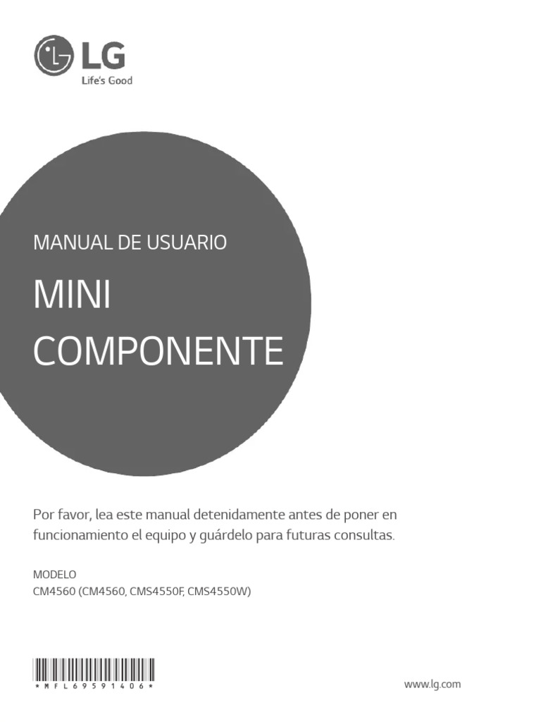 Manual de Usuario LG CM4560 (Español - 37 Páginas) | PDF