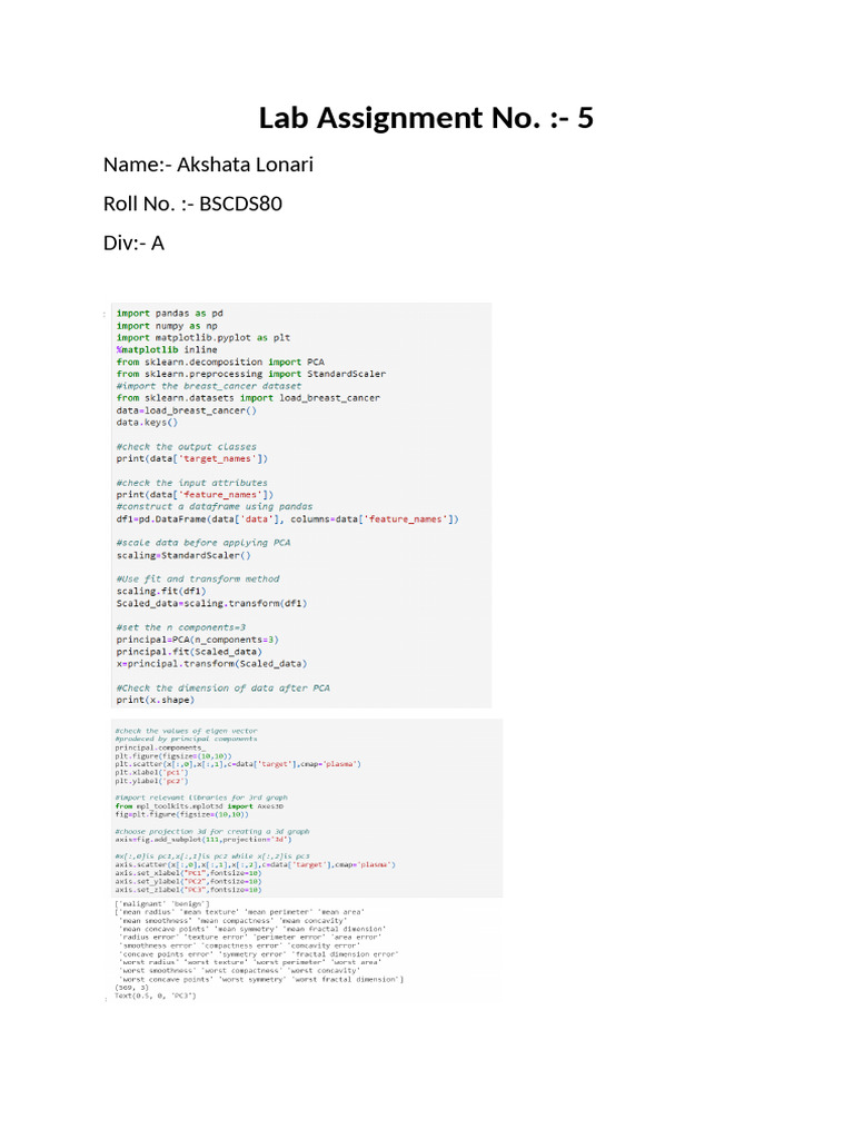 Lab Assignment No.5 ML | PDF