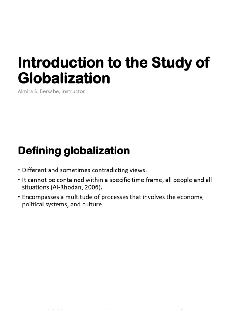 1introduction To The Study of Globalization | PDF