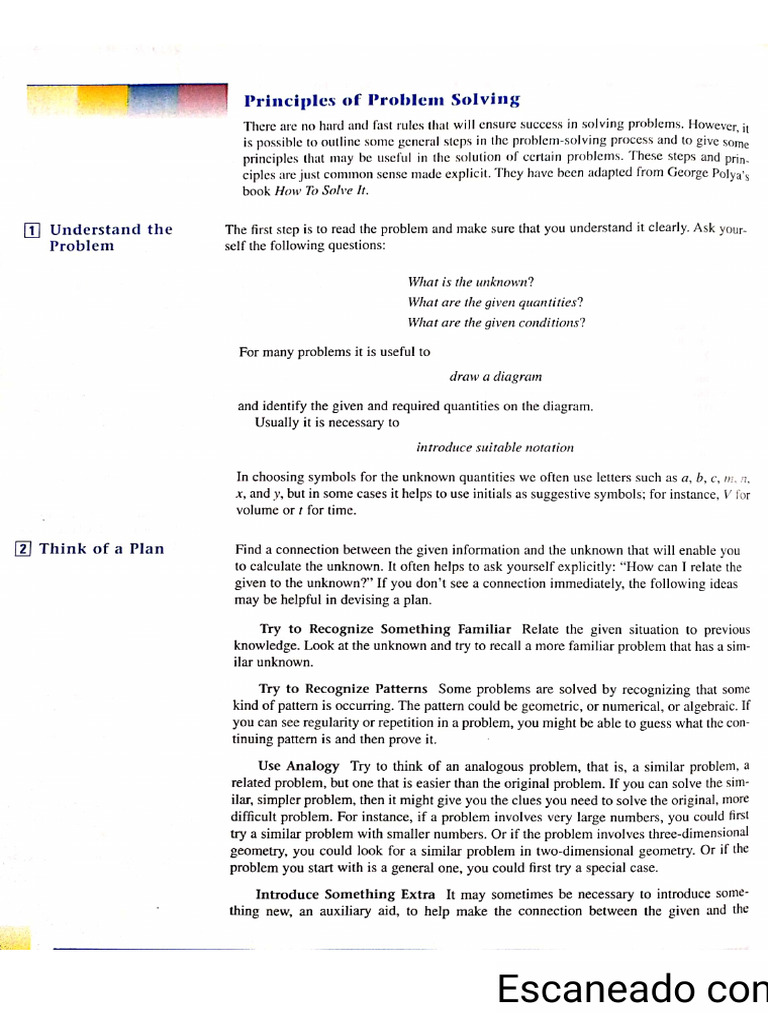 Principios de Polya | PDF