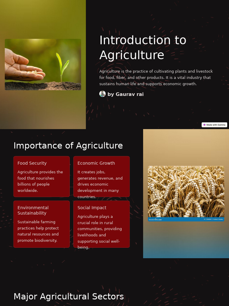 Introduction To Agriculture | PDF