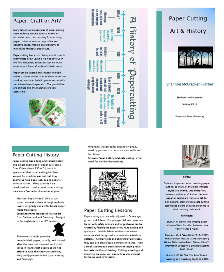 Paper Cutting Brochure | PDF | Crafts | Home & Garden