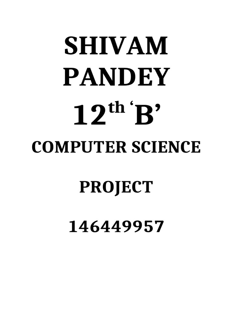 RSBV CS Project | PDF