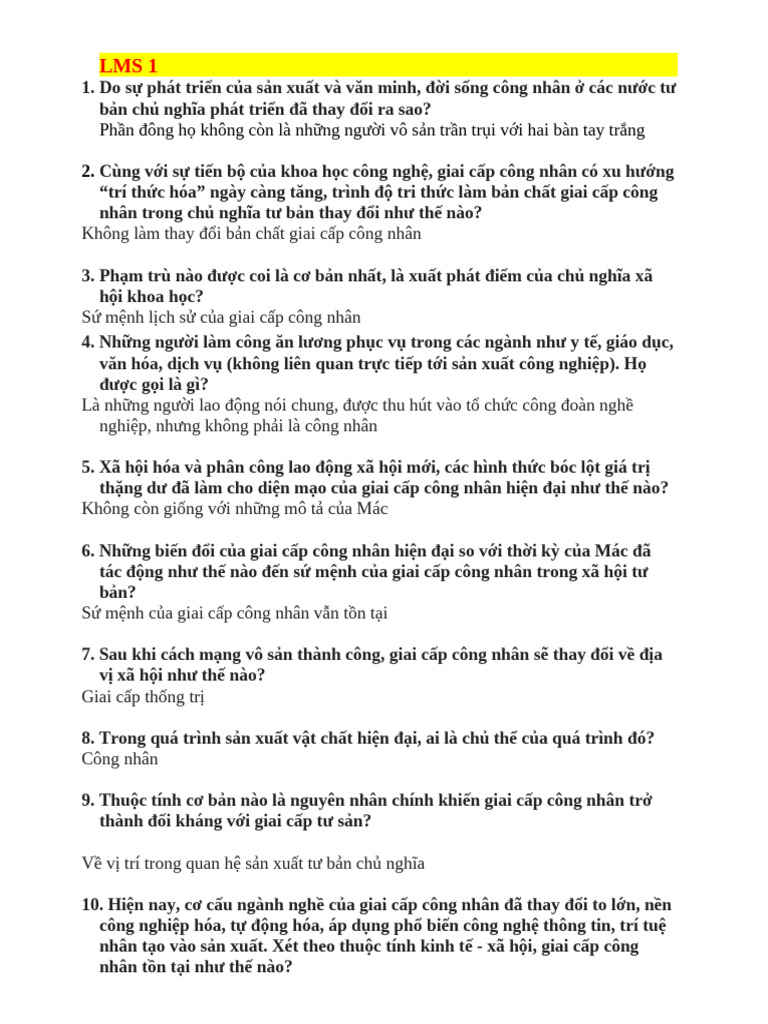 LMS 1,2,3,4,5 lớp Nọc | PDF