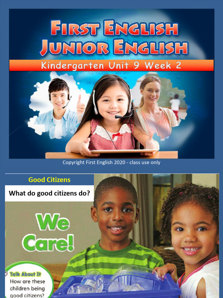 F1English Kindergarten Unit 9 Week 2 | PDF