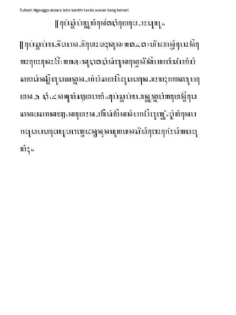 Legenda Aksara Jawa | PDF