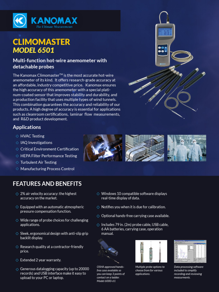 Climomaster Model 6501 Data Sheet | PDF