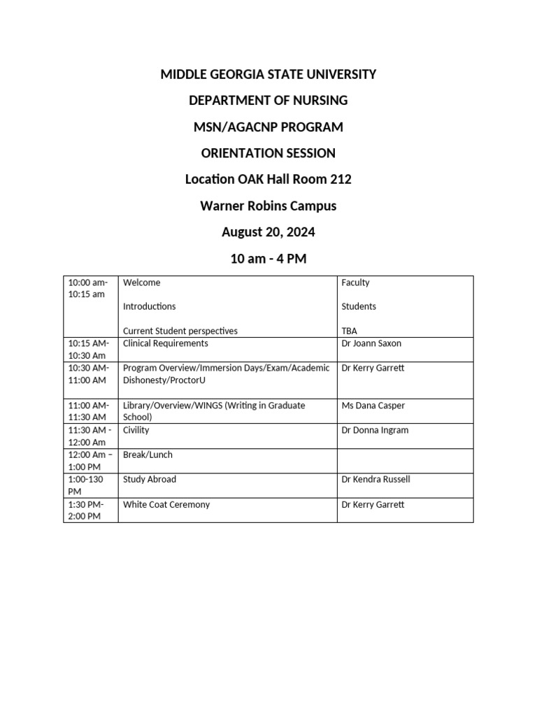 2024 MSN Fall Orientation | PDF