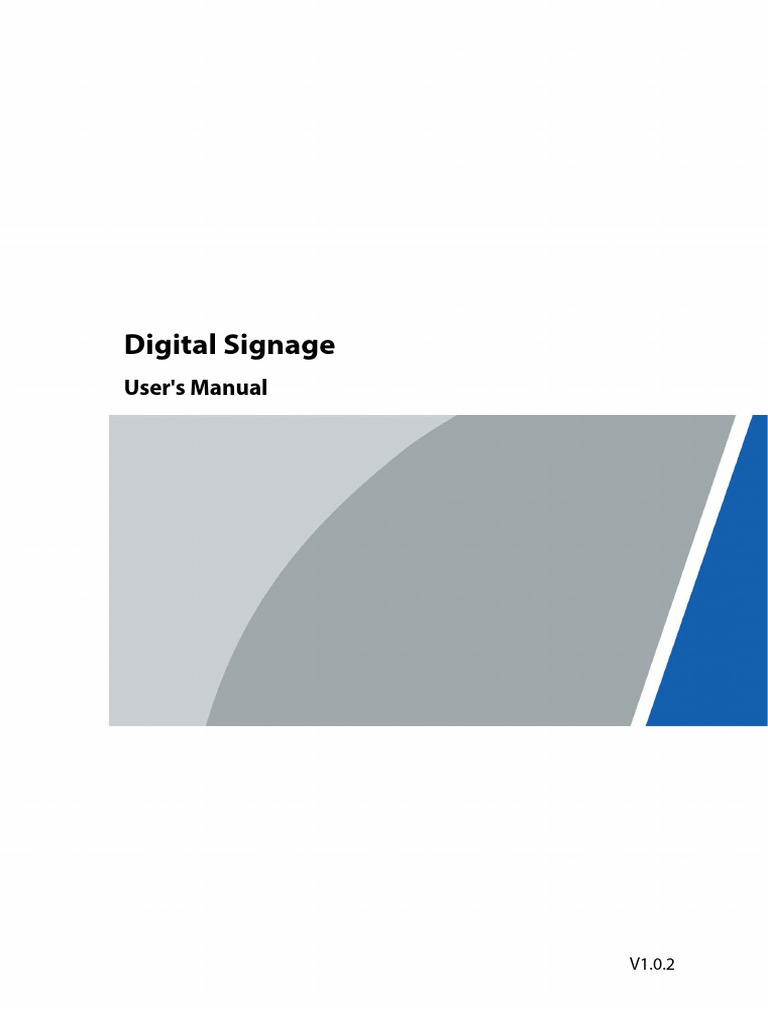 Signage User's Manual | PDF