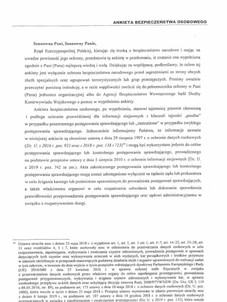 Ankieta_Bezpieczenstwa_Osobowego | PDF Ankieta_Bezpieczenstwa_Osobowego | PDF