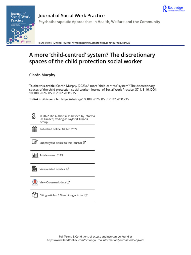 A More Child-Centred' System? The Discretionary Spaces of The Child ...