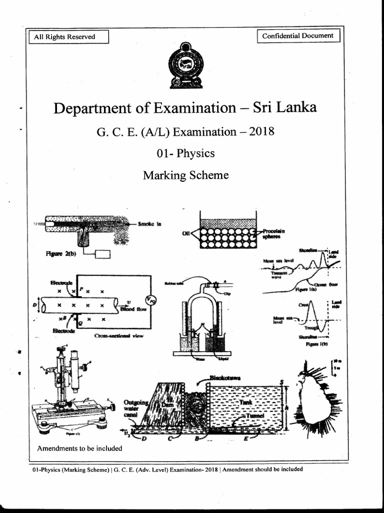 Physics 2018 Marking Scheme | PDF
