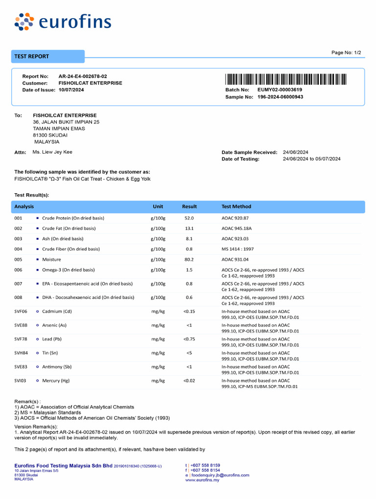 Eurofins 196 2024 06000943 AR 24 E4 002678 G | PDF