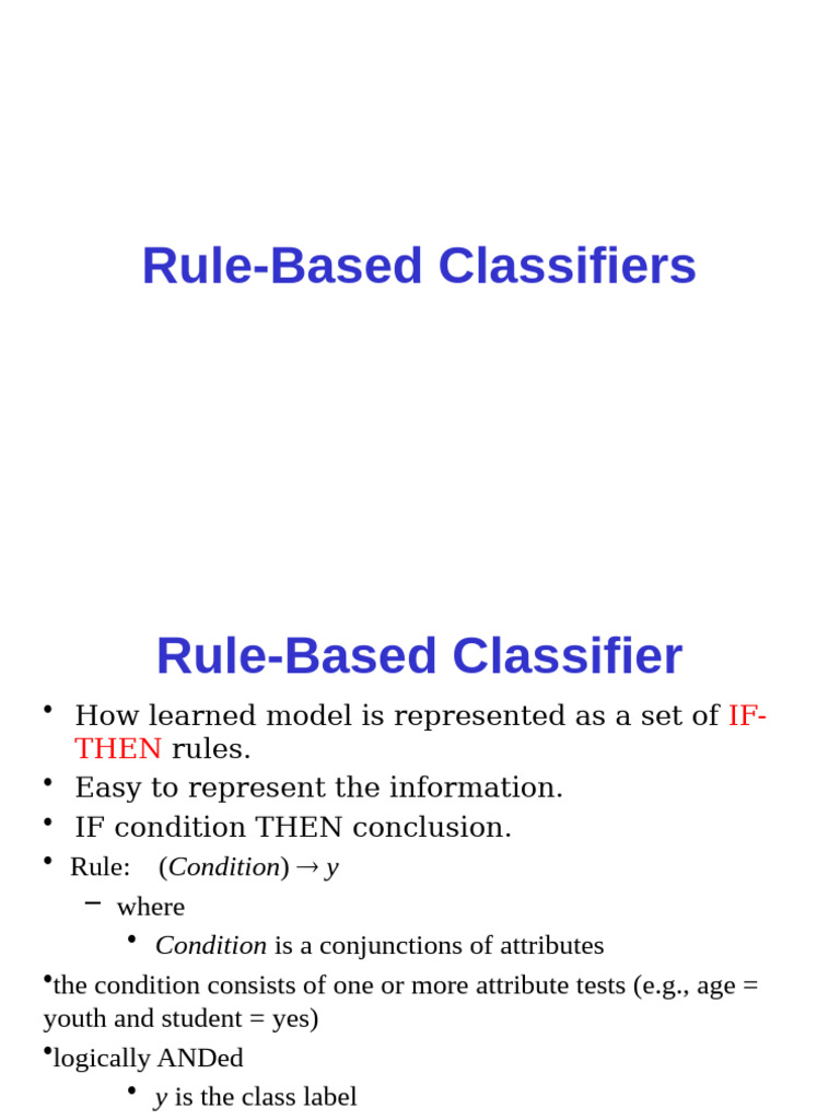 4 Rule Based Classification 18-07-2023 | PDF