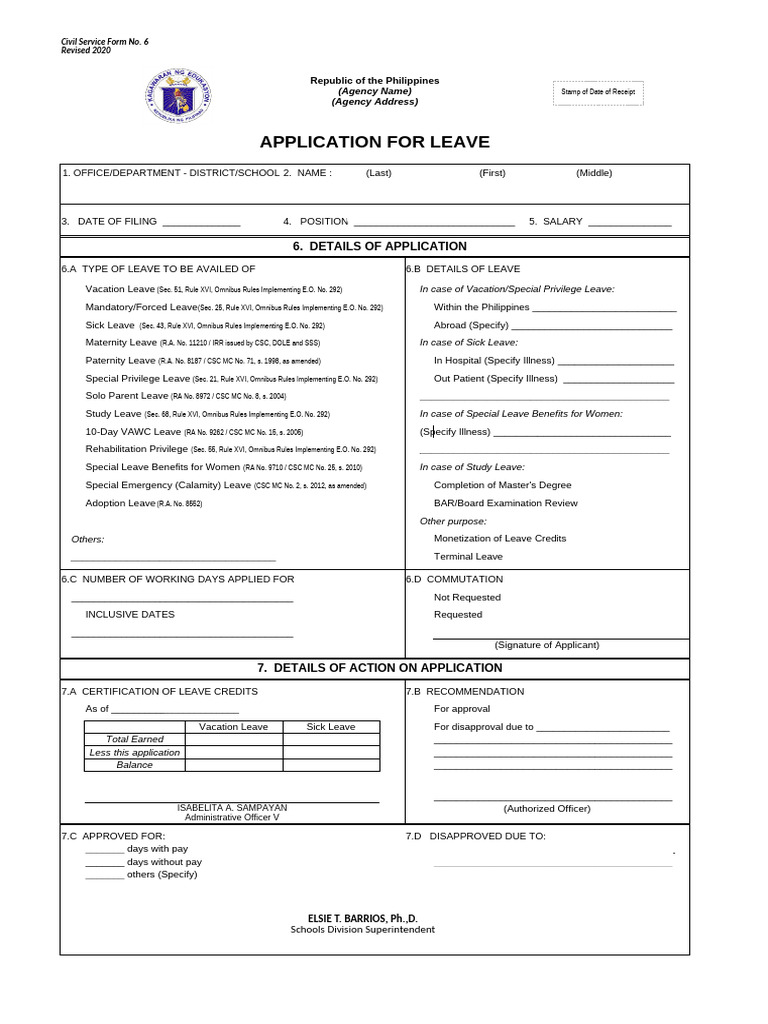 Leave Form New | PDF