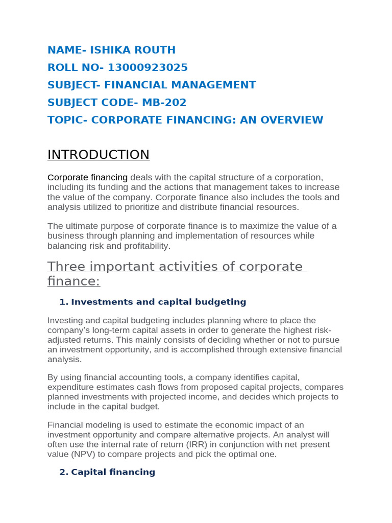 Financial Management | PDF