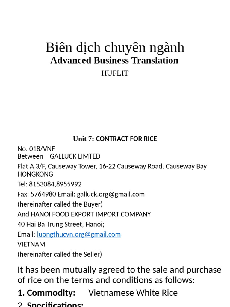 Advanced Business Translation 7 | PDF