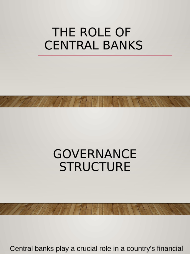 Week 3 The Role of Central Banks | PDF