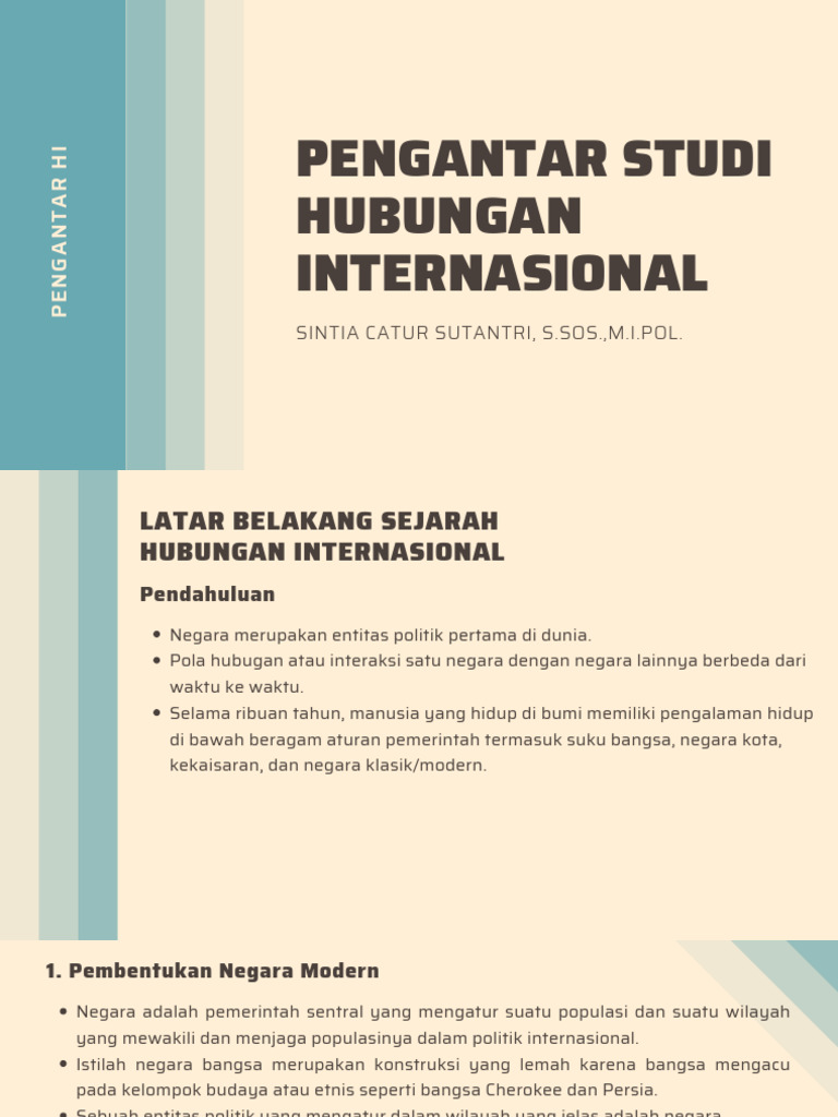 Pengantar Studi Hubungan Internasional | PDF