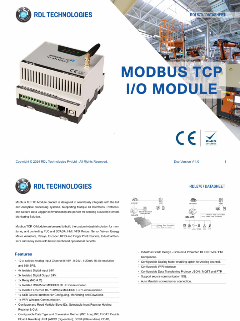 Modbus TCP IO Module | PDF