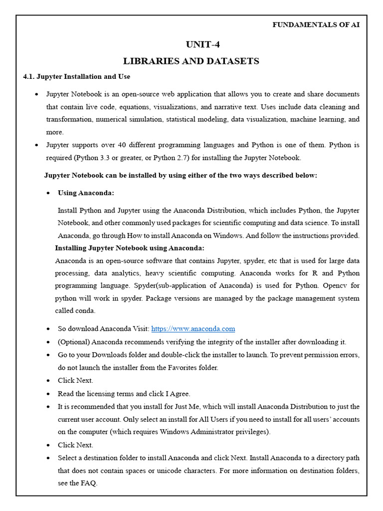 FAI Notes - Unit 4 | PDF