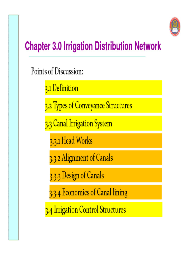 Chap 3_1 Irrigation Distribution Network | PDF