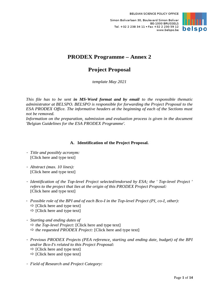 Annex 2 - Project Proposal_May2021 | PDF