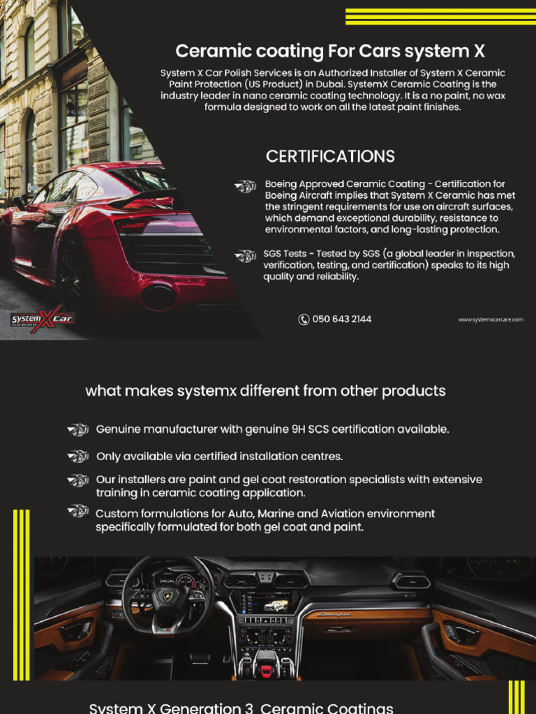 System X Ceramic Coating | PDF