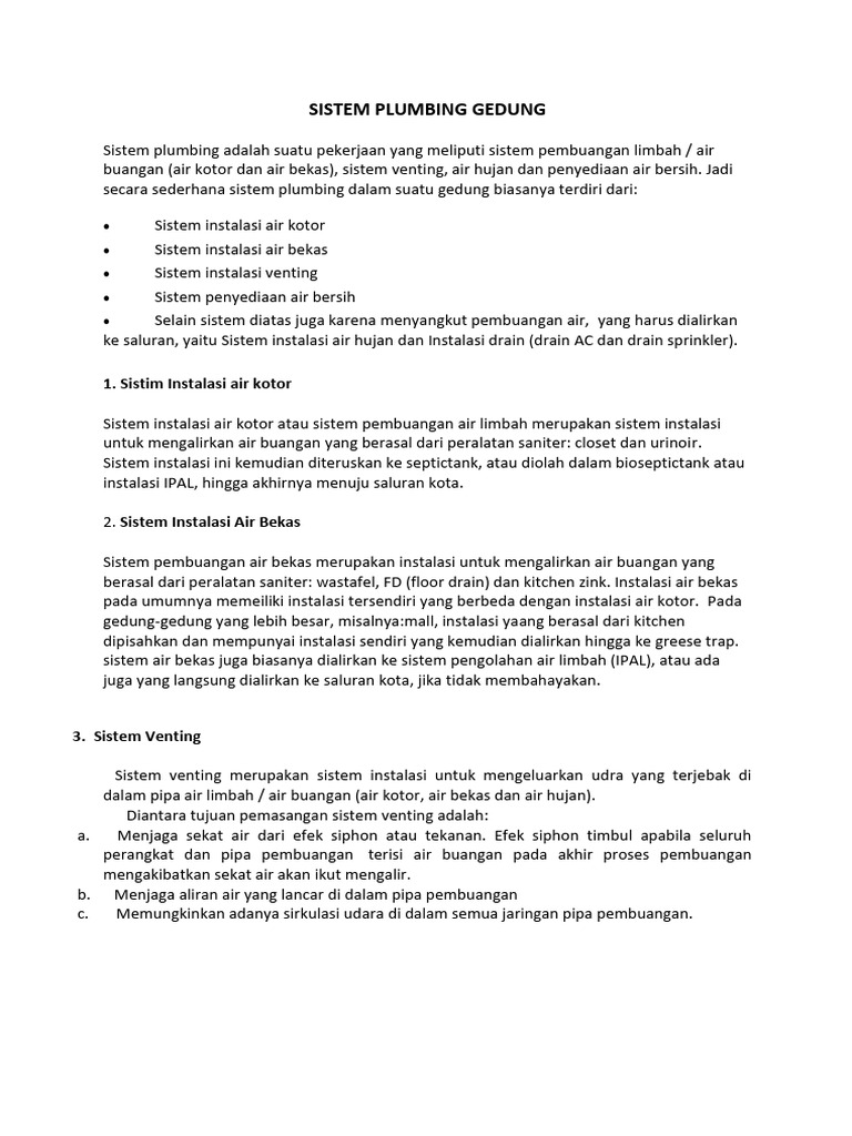 Sistem Plumbing Pdf