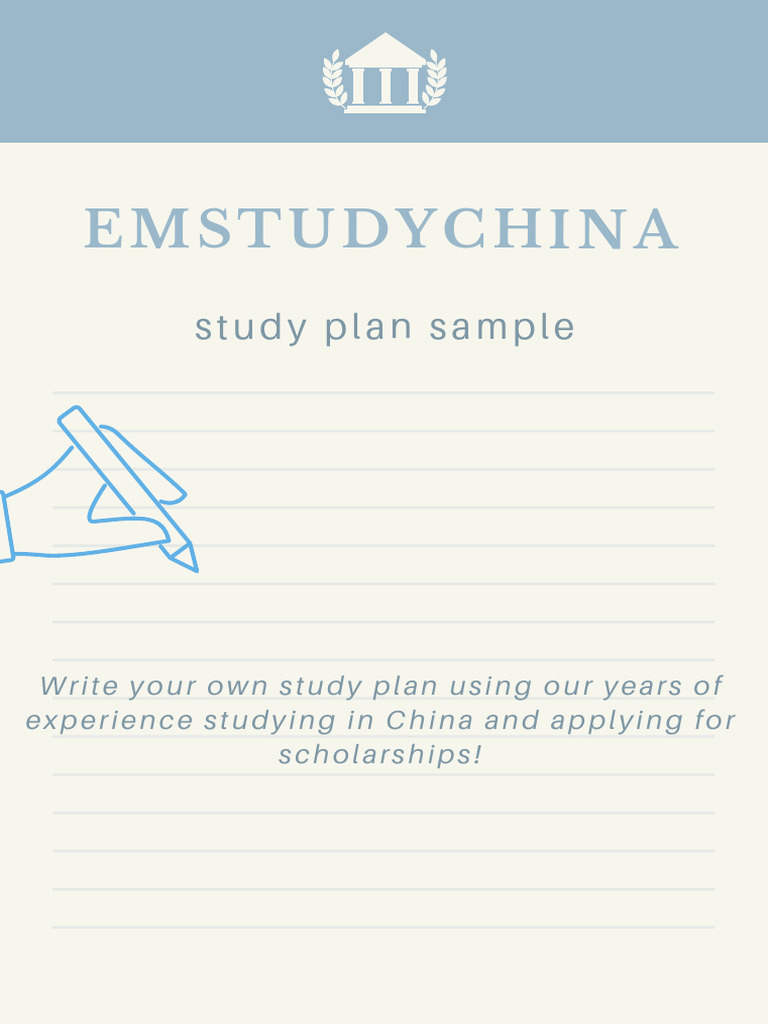 Study Plan Sample by EMSTUDYCHINA 3 | PDF