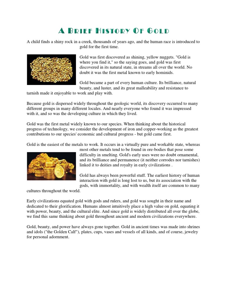 Gold History | PDF | Lydia | Gold