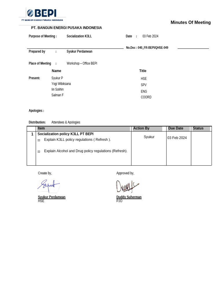 081-FR-BEPI-MoM Form | PDF