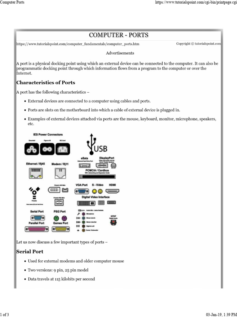 Computer Ports | PDF