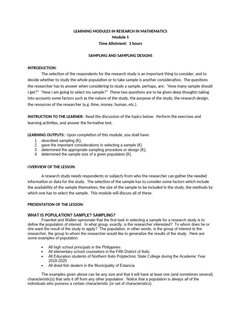 LEARNING MODULE 5 in Math | PDF
