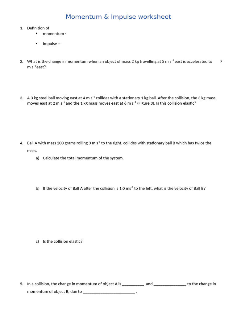 Momentum Impulse | PDF