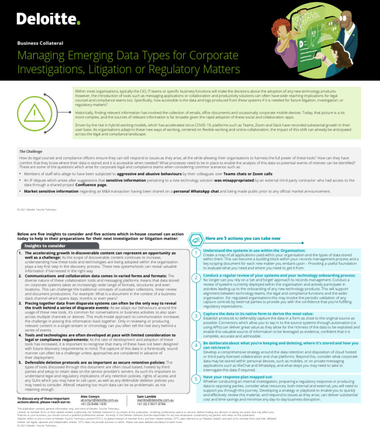 Deloitte Au Finance Addressing Data Challenge Hybrid Working Model ...