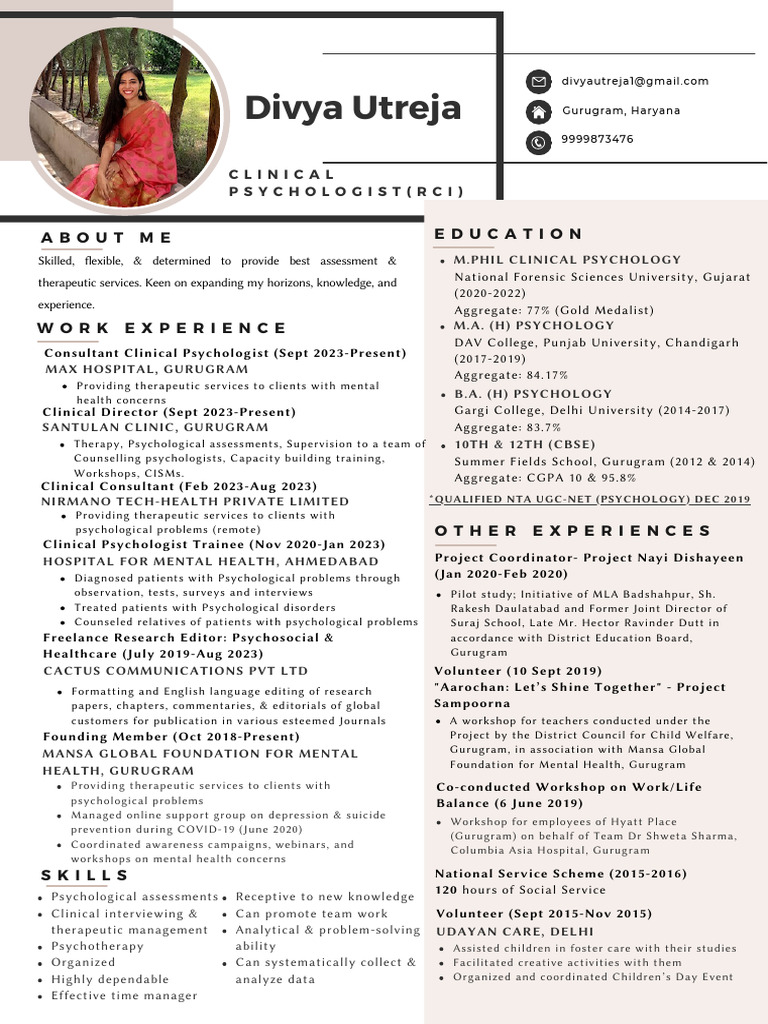 CV- Divya Utreja | PDF