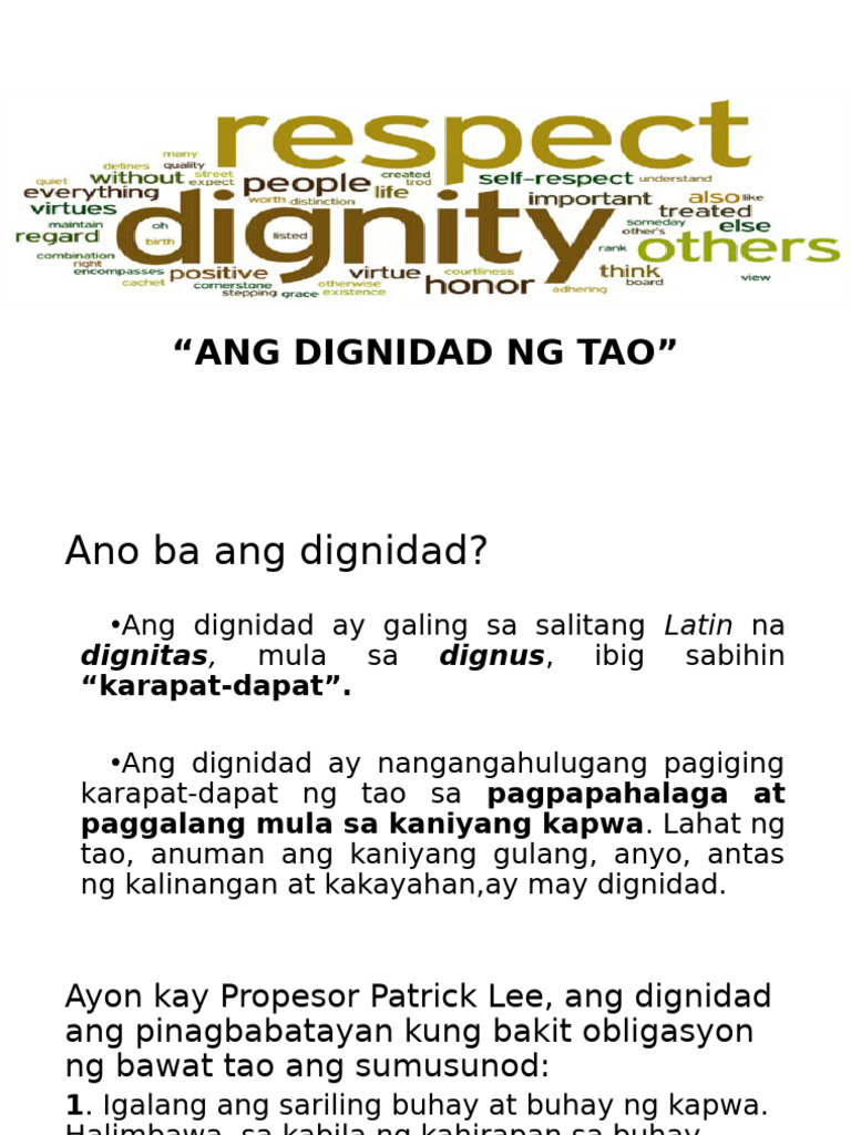 Dignidad | PDF