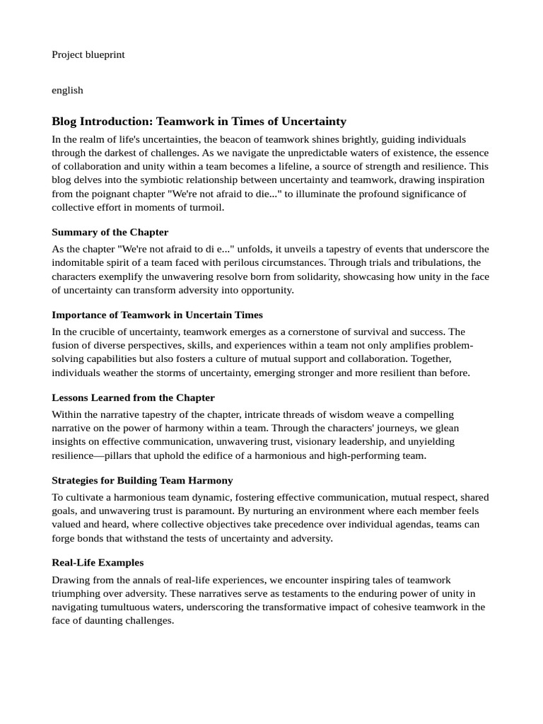 Blueprint Project | PDF