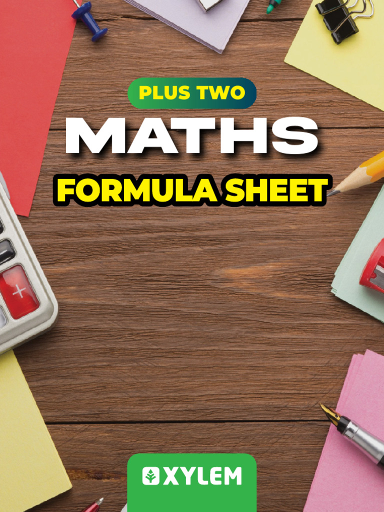Maths Formula Sheet | PDF