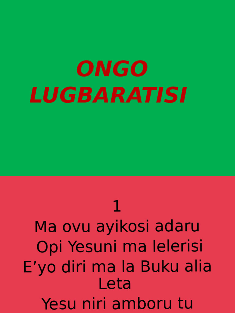 Ongo Buku: Yesu Ma Adaru Lyrics | PDF | Philosophy
