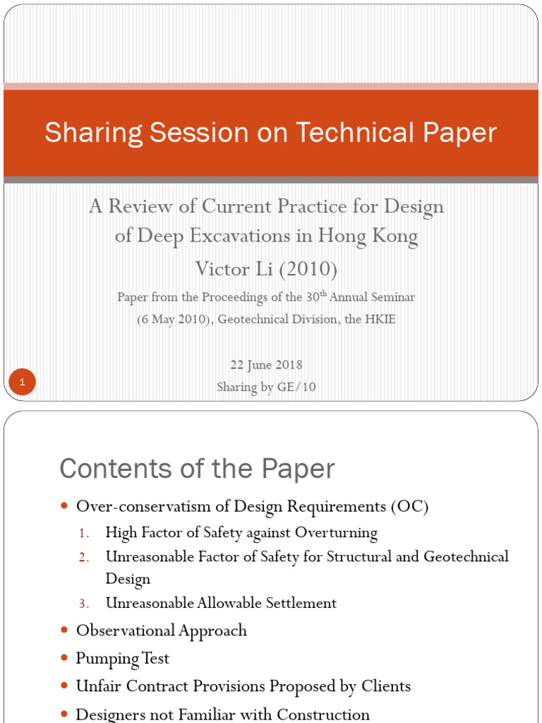 A Review of Current Practice for Design of Deep Excavations in Hong ...