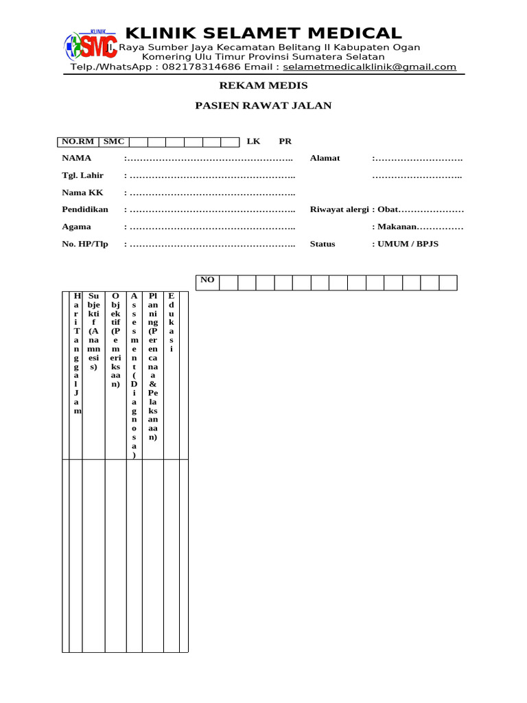 Rekam Medis Rawat Jalan | PDF