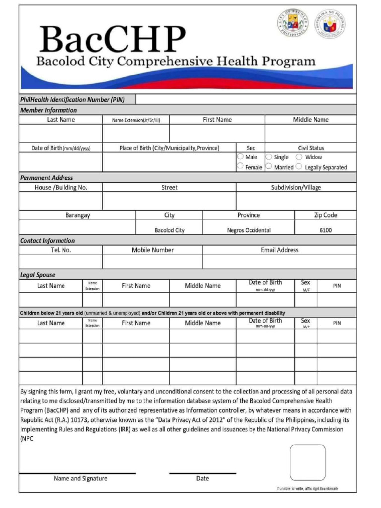 BacCHP Form | PDF