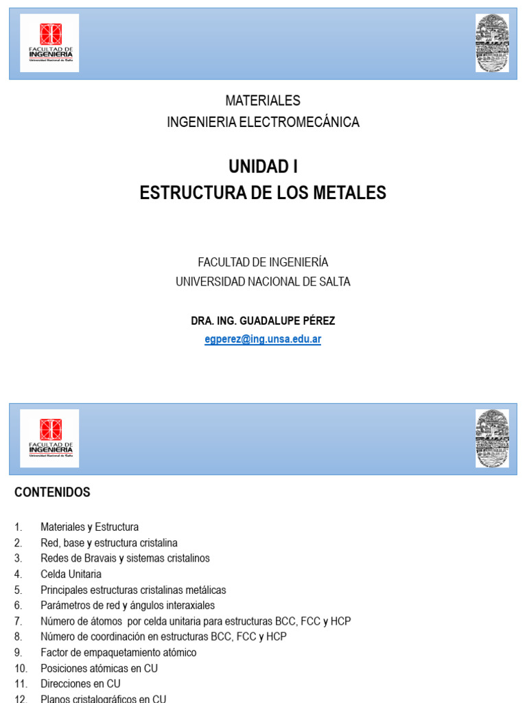 T1 Estructura de los metales | PDF