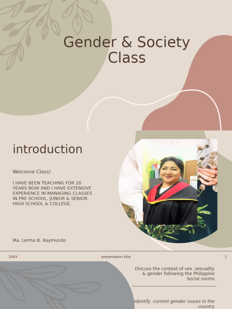 Gender & Society Class | PDF