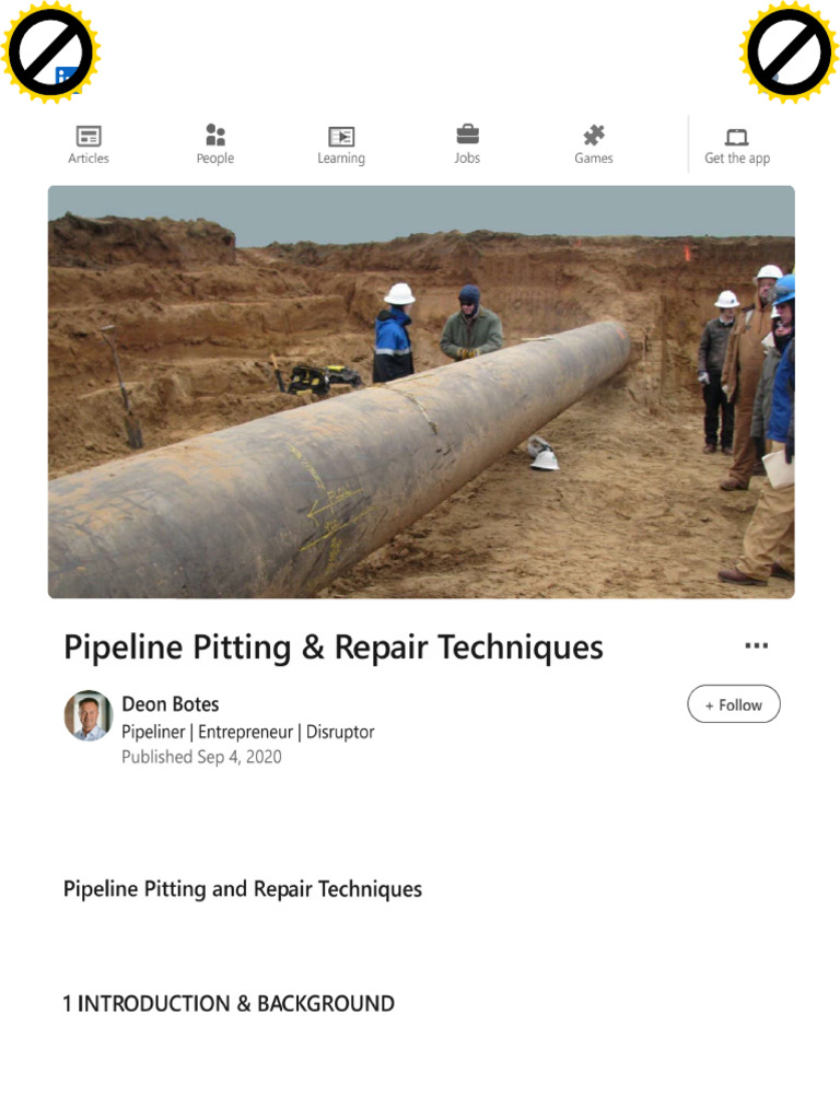 Pipeline Pitting & Repair Techniques | PDF