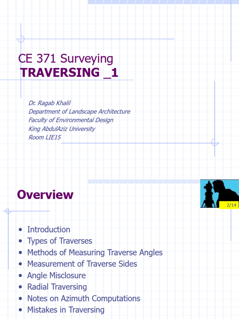 CE371 Survey15 Traversing 1 | PDF
