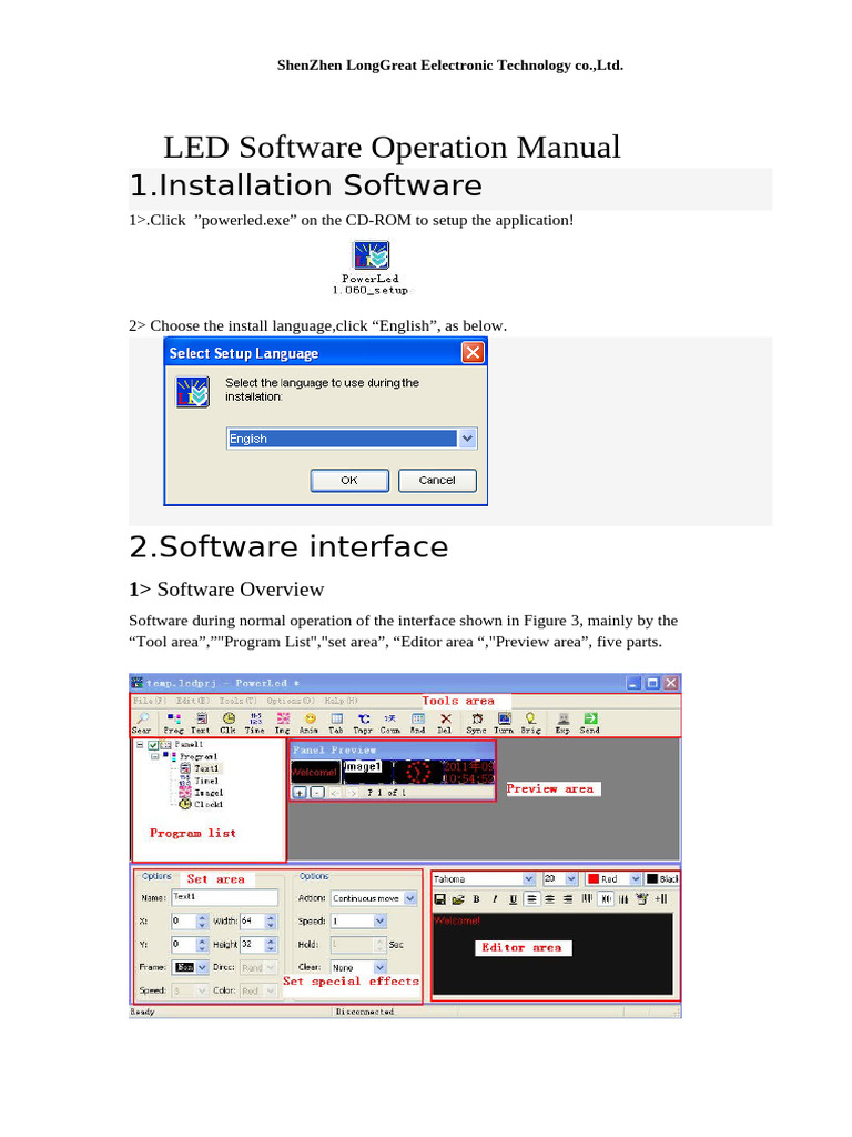 LED player Software Operation Manual | PDF