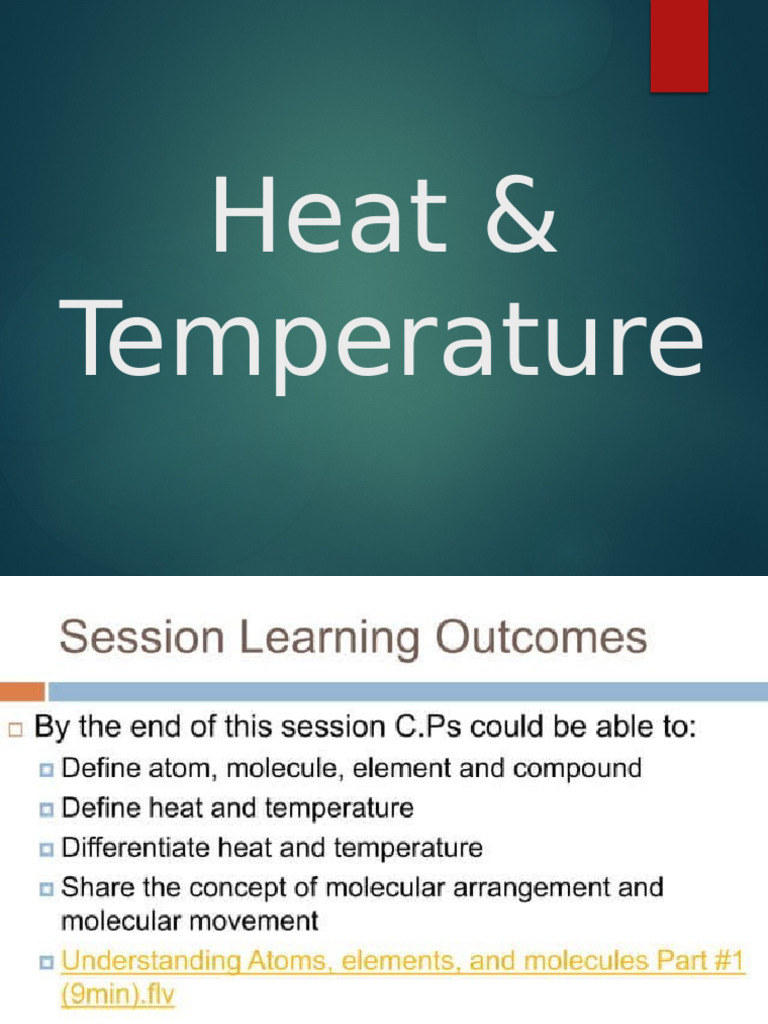 Heat and Temperature | PDF